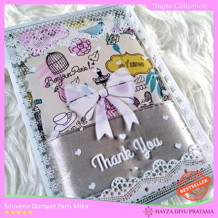 25 PCS SOUVENIR DOMPET MOTIF PARIS KEMASAN MIKA LEMBARAN | Lazada Indonesia