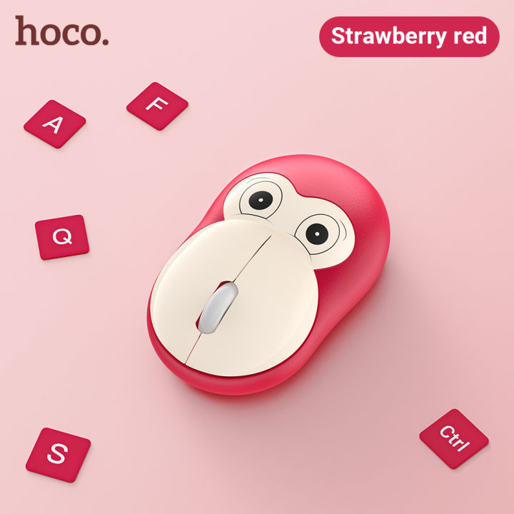 [2024]Hoco Cute Cartoon Wireless Mouse With USB Receiver Plug Mouse ...