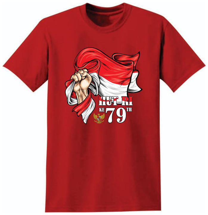 KAOS ATASAN OBLONG PRIA DEWASA DISTRO LENGAN PENDEK HUT RI 17 AGUSTUS KE-79 KEKINIAN XS-XXL-616 ...