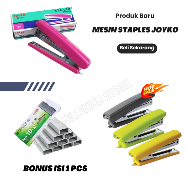 (STAPLES BONUS ISI) Alat Stapler Joyko HD-10D/Jepretan Joyko /Staples ...