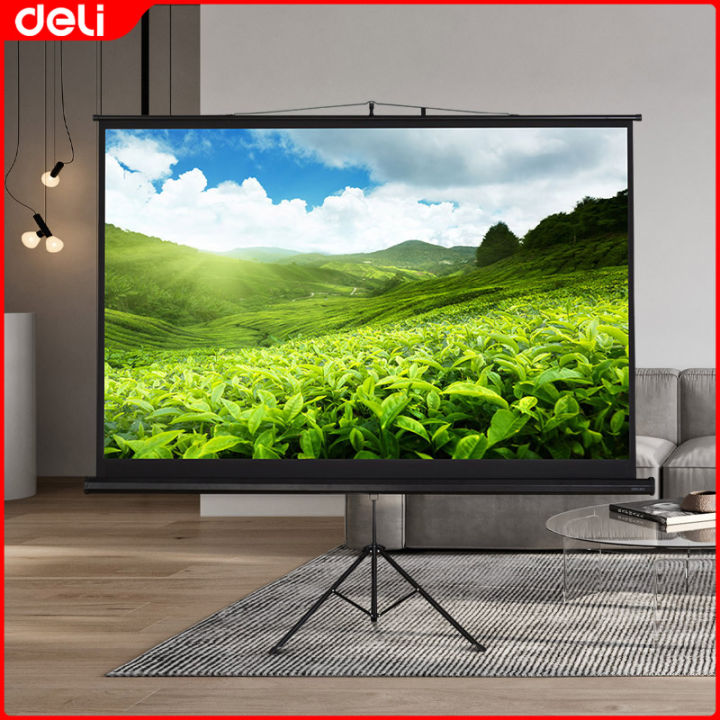 Deli 100' Projector Screen With Stand 1970X1480mm Screen Ratio 4:3 ...