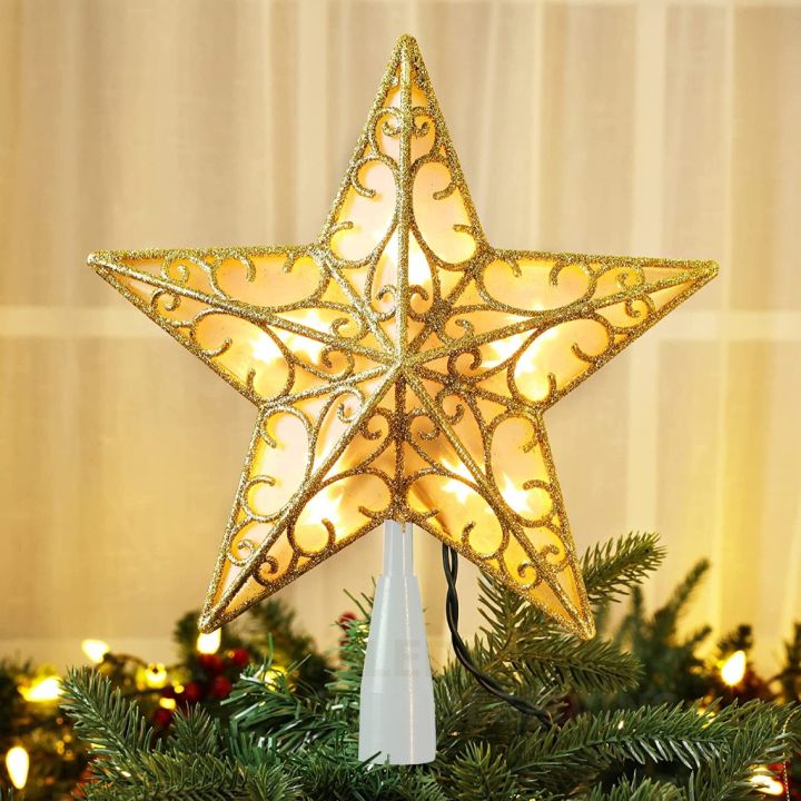LEDSTAR Christmas Star Tree Topper Ornament GlitterTree Topper | Lazada PH