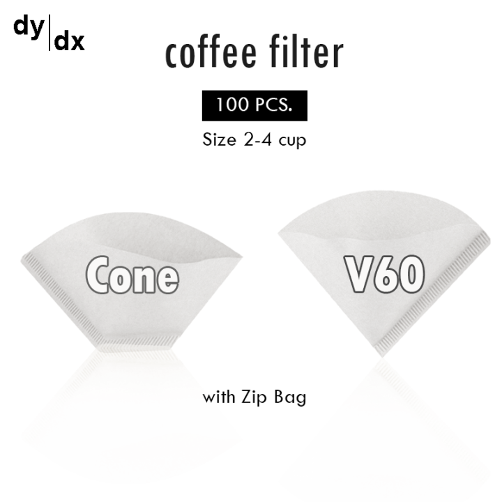 กระดาษกรองกาแฟ V60/Cone 100 แผ่น | Lazada.co.th