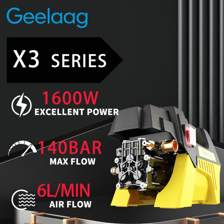 Geelaag X3 SERIES portable electric pressure washer high pressure cleaning machine with hose cleans Cars Fences Homes Driveways Cold Water Pressure Washer Interchangeable Nozzles Lazada Lazada PH