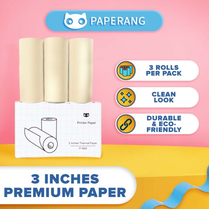 Paperang Paper Color 3-Inch Thermal Paper with three rolls - P3 | Lazada PH