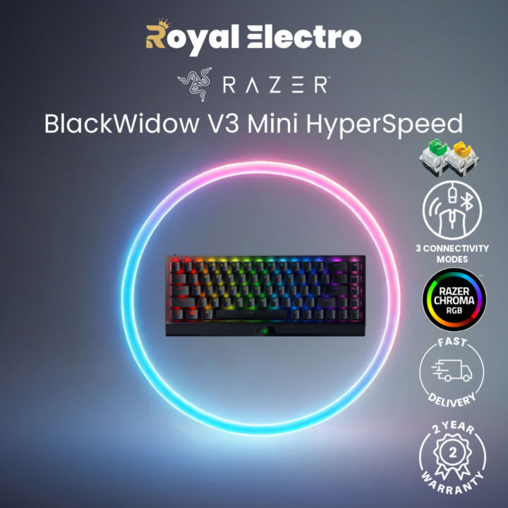 Razer BlackWidow V3HyperSpeed - 65% Wireless Mechanical Gaming Keyboard ...