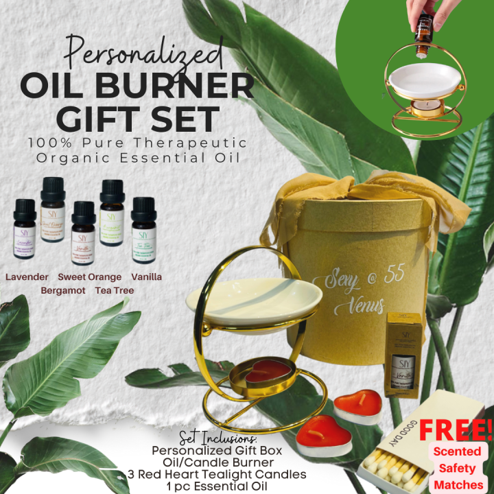 Romantic Ceramic Tealight Candle Holder Oil Burner Gift Set Aroma Diffuser Essential Oil ...