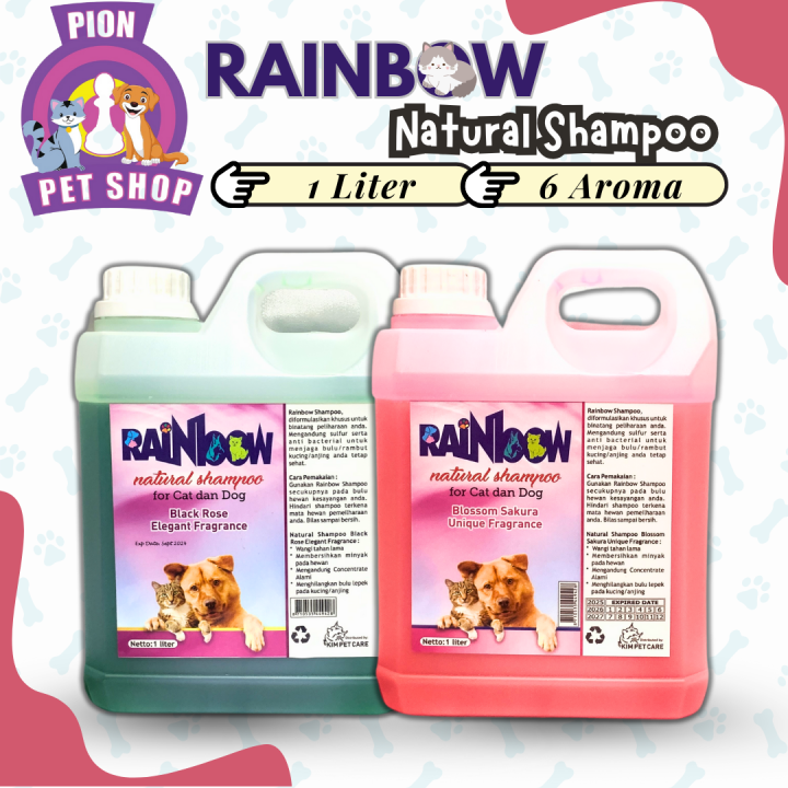 Rainbow Natural Shampo 1 liter untuk anjing dan kucing | Lazada Indonesia