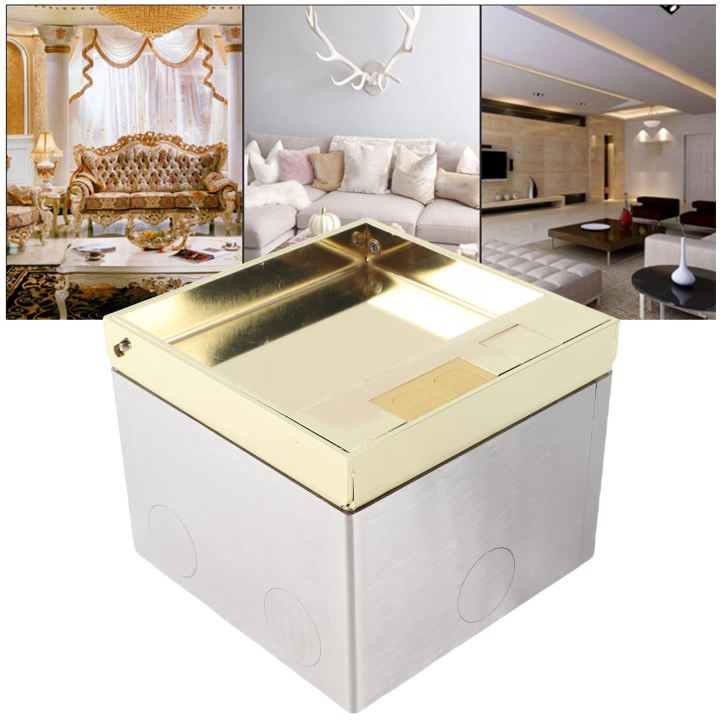 Concealed Power Outlet Stainless Steel Case Floor Outlet Box 2 Prong ...