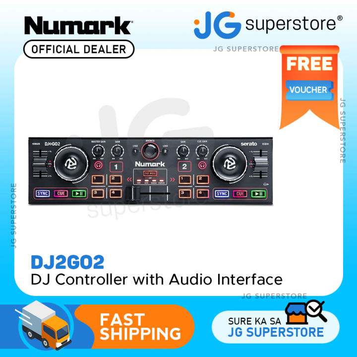 Numark DJ2GO2 Touch Pocket DJ Controller with Mixer, Crossfader, Audio ...
