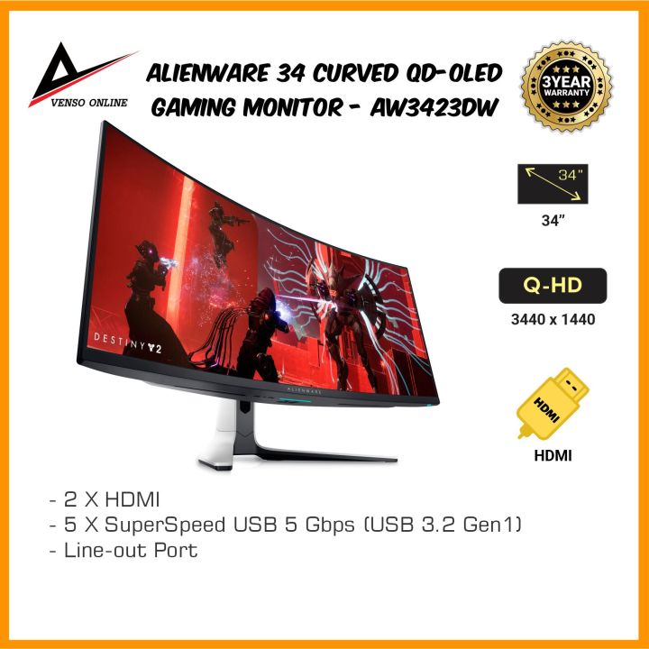 ALIENWARE 34 CURVED QD-OLED GAMING MONITOR - AW3423DW | Lazada