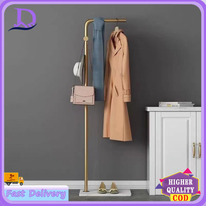 Nordic Coat Rack Stand Metal Clothes Hanger Marble Hanging Clothes Rack ...
