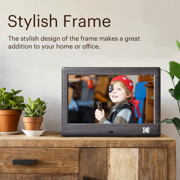 KODAK 7 Inch Digital Photo Frame with Remote Control, 1024*600 HD ...