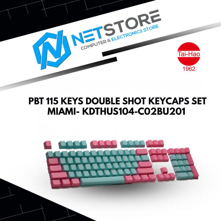 TAI-HAO PBT 115 KEYS DOUBLE SHOT KEYCAPS SET - MIAMI- KDTHUS104 ...