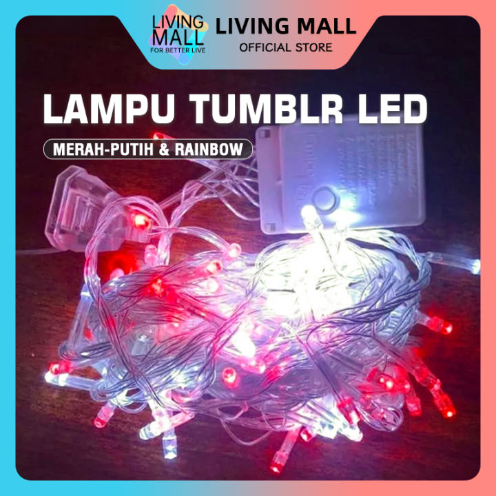 Lampu Tumblr Merah-Putih 17 Agustus / LED RGB Dekorasi Natal / Fairy ...
