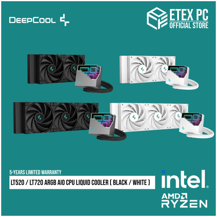 Deepcool LT520 / LT720 ARGB AIO CPU Liquid Cooler ( 240 / 360 ) ( Black ...