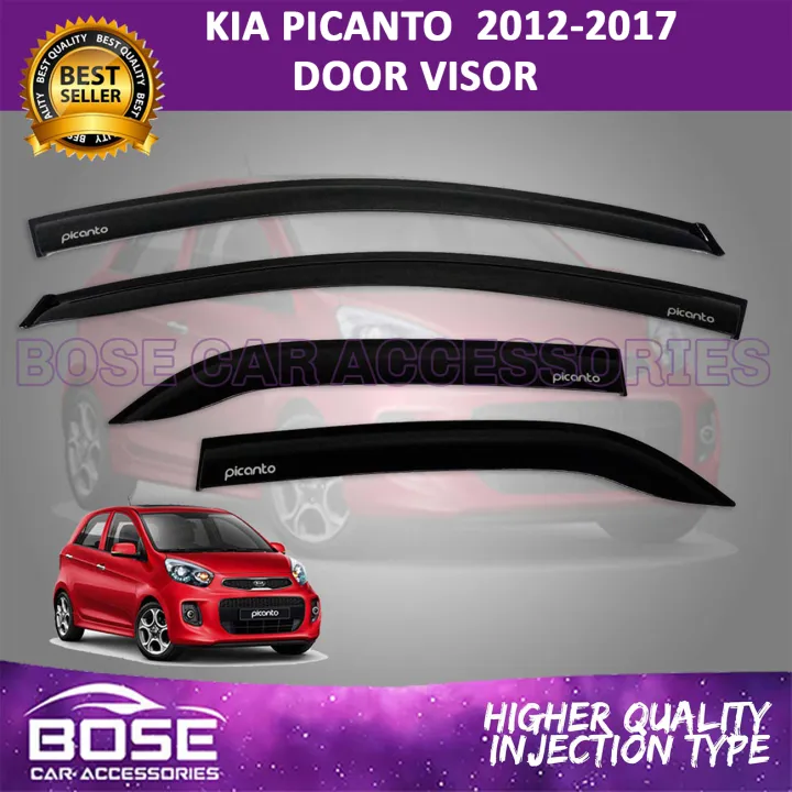 Premium Visor for Kia Picanto 2012 2013 2014 2015 2016 2017 / 2018 2019 ...