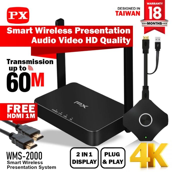 Smart HDMI Wireless Display 4K2K Transmitter Receiver 60m PX WMS-2000 ...