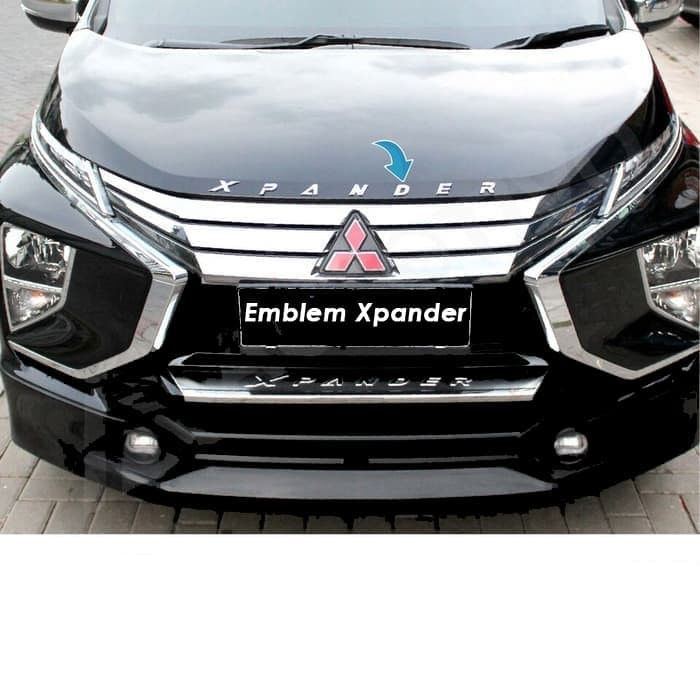Emblem HURUF XPANDER / Tulisan HURUF XPANDER Chrome Engine Hood Di Kap ...