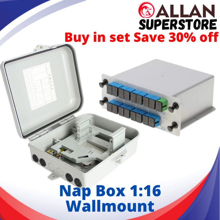 Allan Superstore 1:16 Fiber Optic PLC Splitter nap Box / 16 core FTTH ...