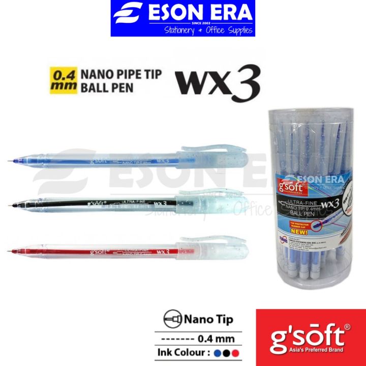 G'soft WX3 0.4mm Ball Pen Nano Pipe Tip Semi Gel Ink Gsoft | Lazada