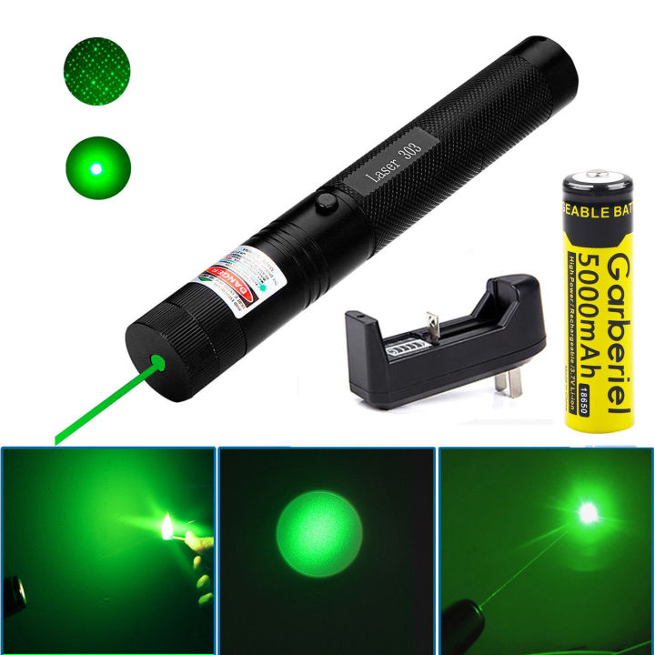 High Power 20Miles 532nm 303 Pointer Lazer Pen Visible Beam Light ...