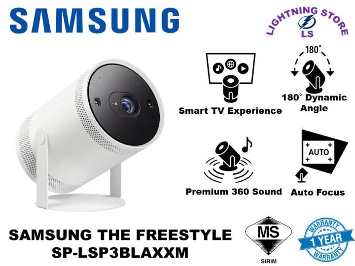 Samsung The Freestyle Projector with Premium 360 Sound & Auto Focus ...