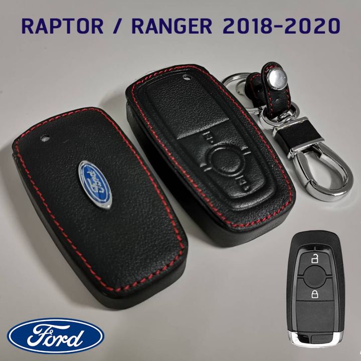 ซองกุญแจหนัง Ford Ranger 2018-2020 รุ่น Smart Key หนังแท้ เดินด้ายแดง ...