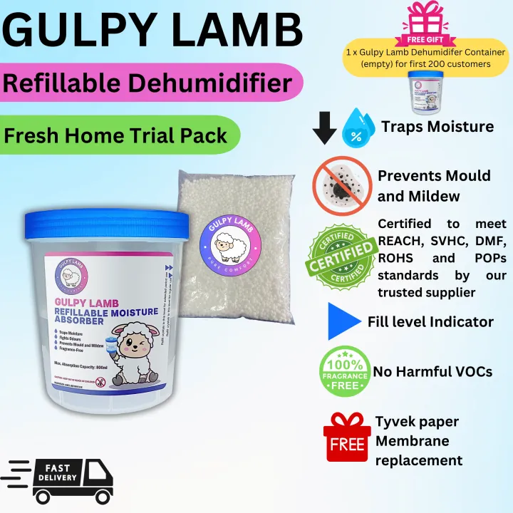 GULPY LAMB Trial Pack Dehumidifier Refill Moisture Absorber | Eco ...