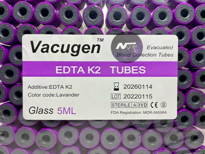 EDTA 5ml/ EDTA K2 Tubes/ Evacuated Blood Collection Tubes/ 100 tubes per tray | Lazada PH