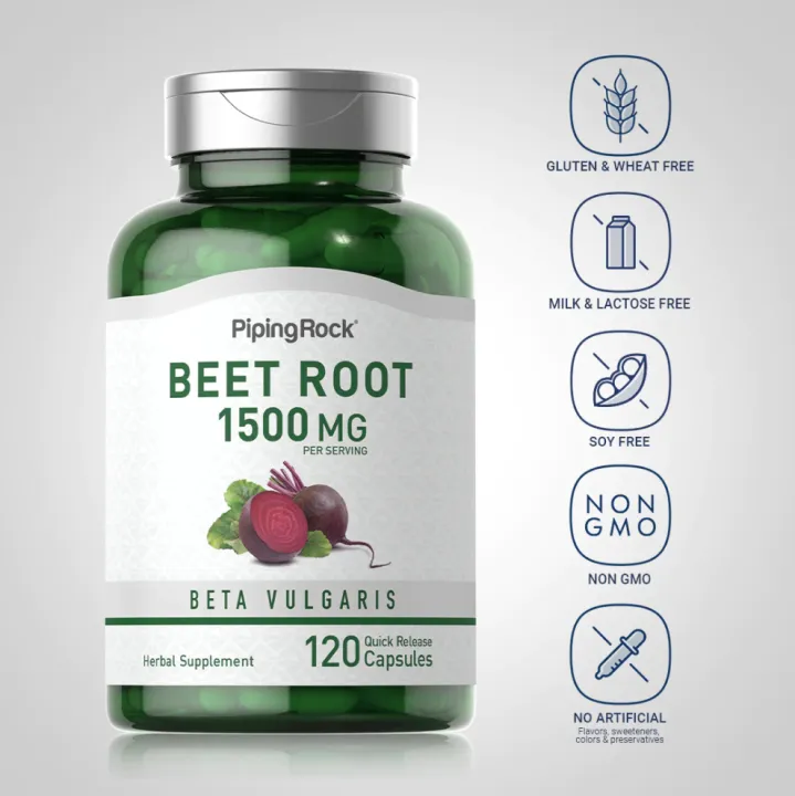 Pipingrock Beet Root, 1500 mg (per serving), 120 Quick Release | Lazada PH