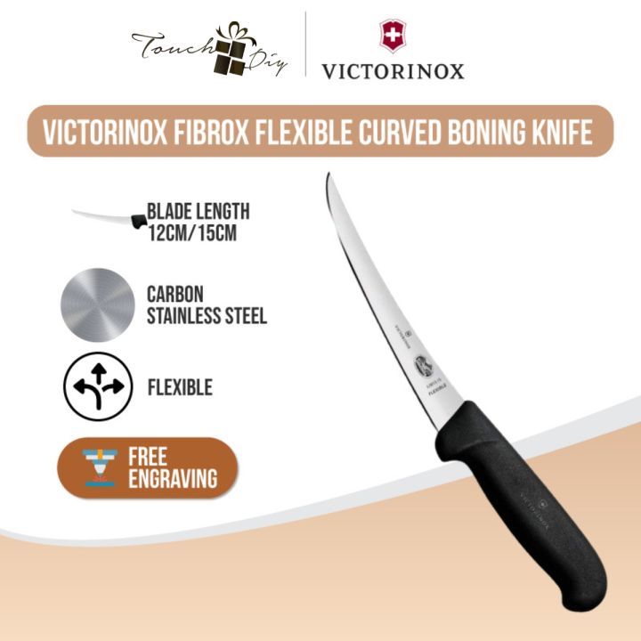 VICTORINOX Fibrox 12CM/15CM Boning Knife FLEXIBLE Curved Blade 5.6613 | Pisau Tulang | 剔骨刀 with ...