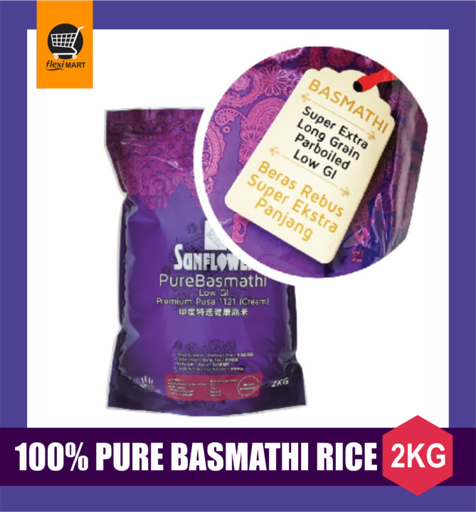 Sunflower Pure Basmathi Premium Pusa 1121 - Cream (2kg) | Lazada