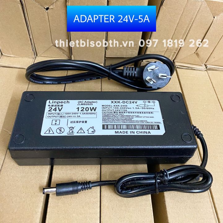 Nguồn adapter 24V 5A cho máy bơm nước, switch POE... Nguồn 24V 5A chính hãng Linpech | Lazada.vn
