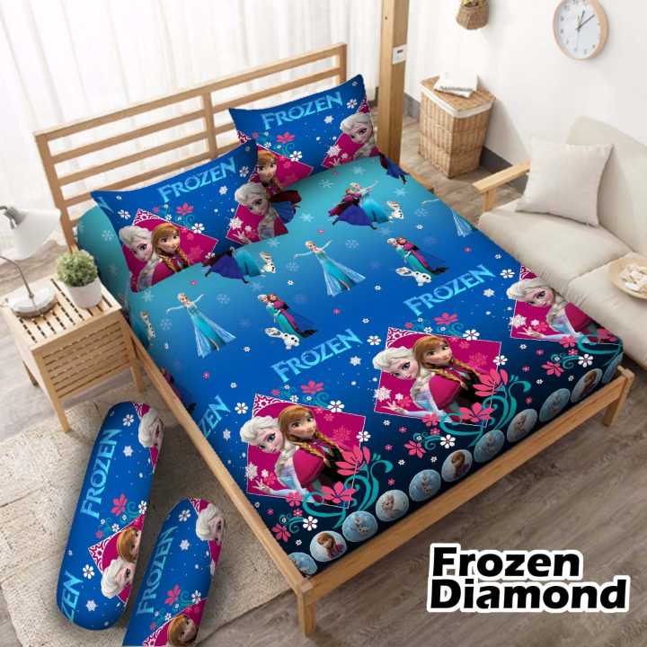 Seprei Motif Karakter Kartun Frozen Ungu, Diamond, Seprai 180x200 ...