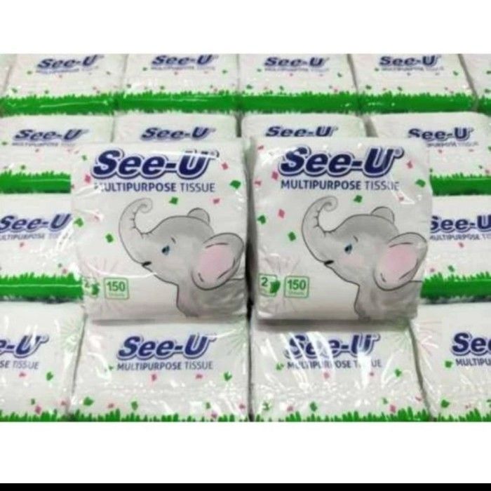 S3 TISU SEE U TISSU MINI POP UP MULTIPURPOSE 150 SHEET 2 PLY ( GAJAH ...