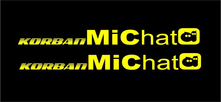 Cutting Sticker Stiker Variasi KORBAN MICHAT Logo Sudah Satu pasang ...