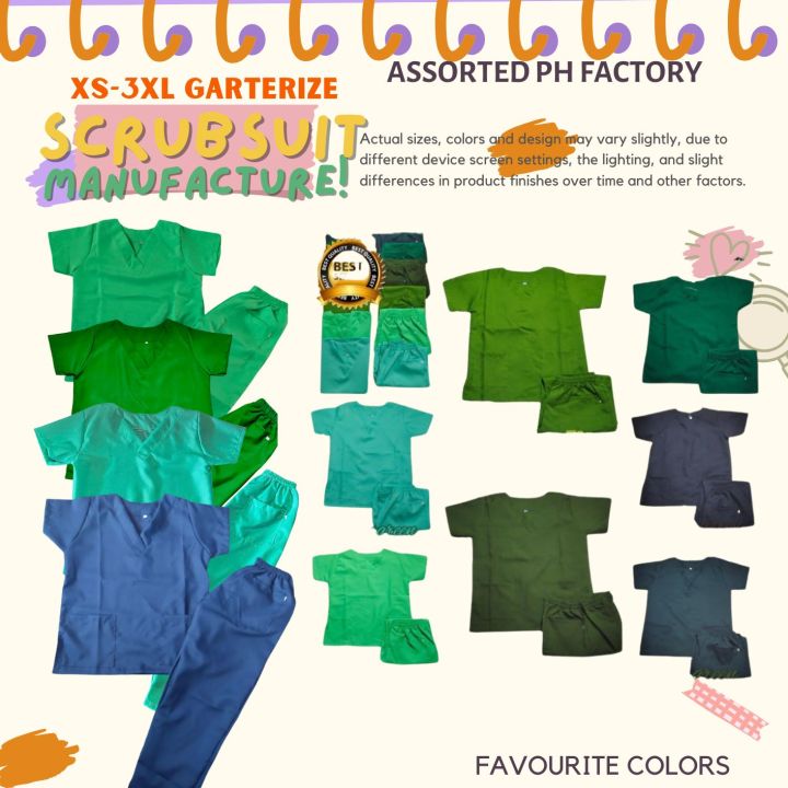 ASSORTEDPH' FAMILY OF GREEN SCRUBS SET// MEDICAL UNIFORM | Lazada PH
