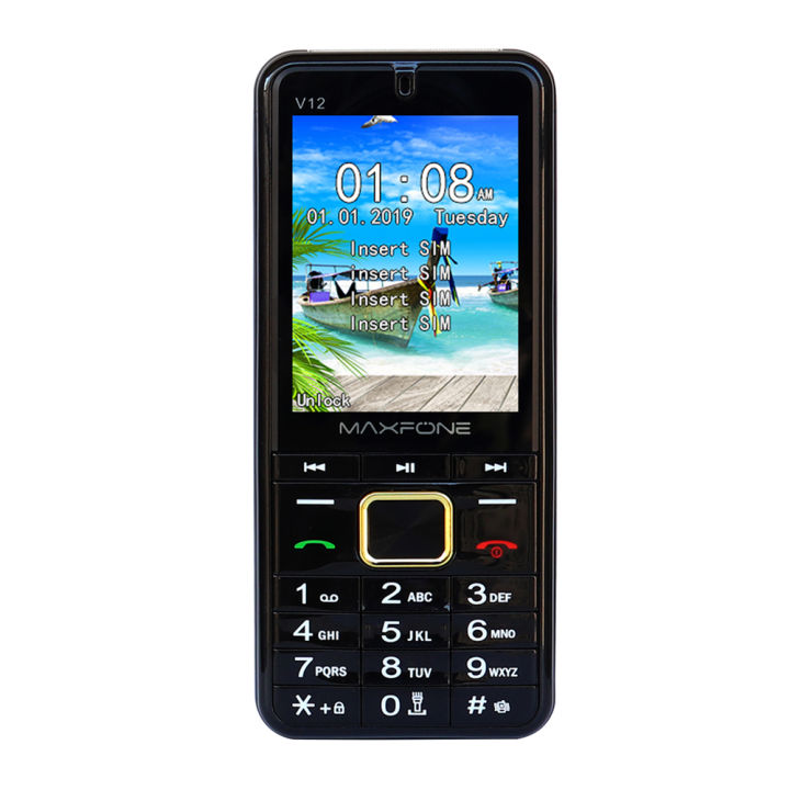 【Hot Sale🥇】Maxfone V12 2.8นิ้วโทรศัพท์มือถือ Push-Up และ4ชิปบลูทูธ,ไฟ ...