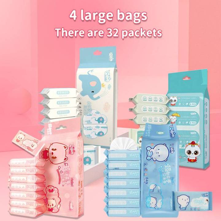 『Up to 10% off😯 』Mini Wipes 64 Portable Baby And Adult Wipes Mild And ...