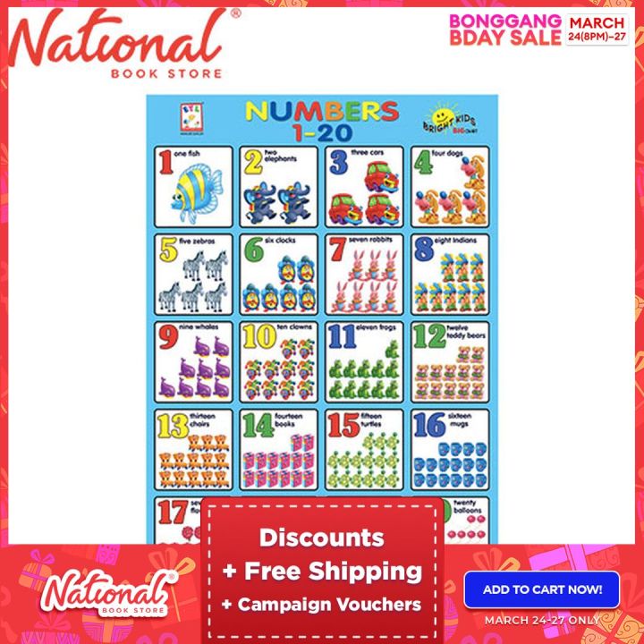 Numbers 1-20 Chart - Learning Aid for Kids | Lazada PH