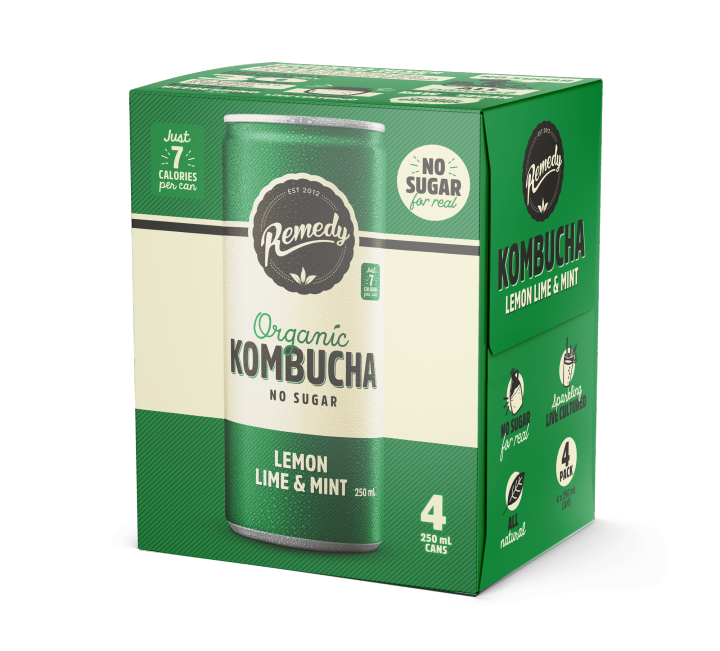 Remedy Kombucha Lemon Lime and Mint 4-pack ( MAXIMUM OF 6 PACK PER ...