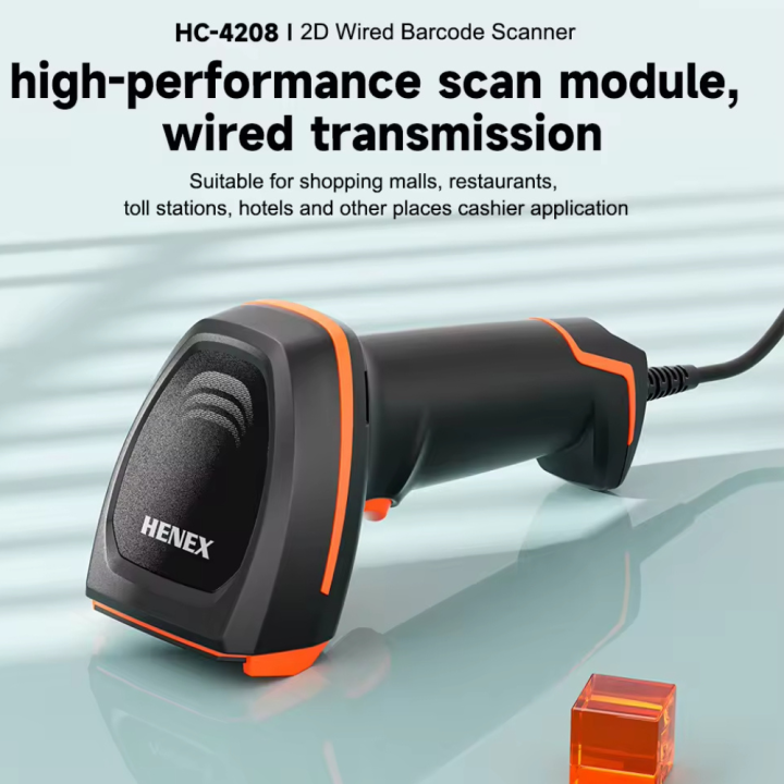 Henex 4208 / 4208S Handheld Pos Barcode Reader Qr Code Barcode Scanner ...
