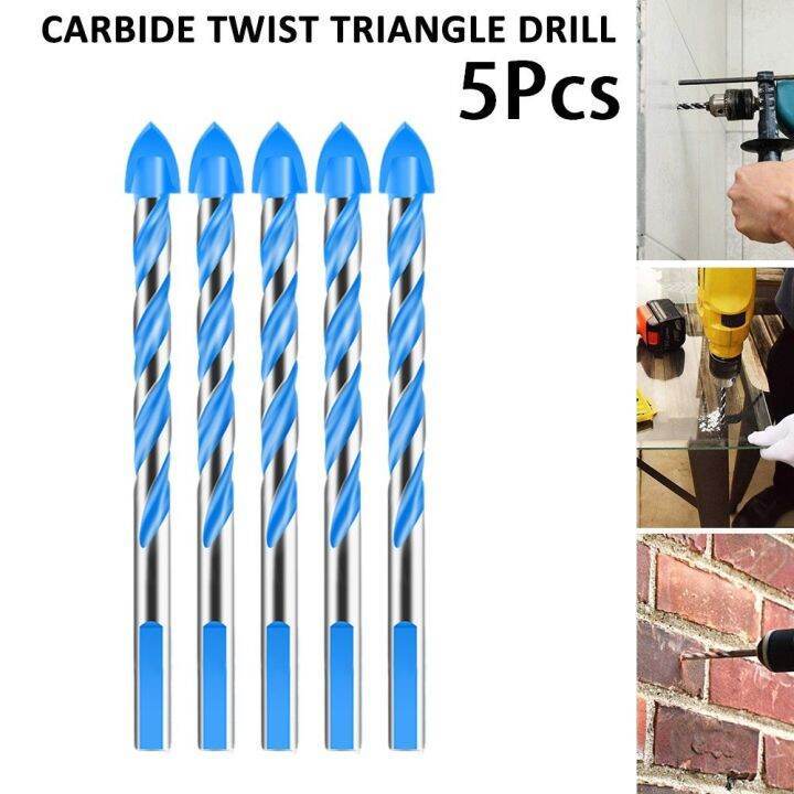 DOSB 3/4/5/6/8/10/12mm 5pcs Triangle Drill Bits Carbide Precision ...