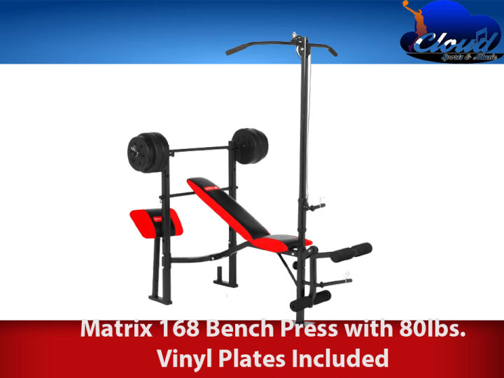 Matrix 168 Bench Press with 80lbs. Vinyl Plates Included | Lazada PH
