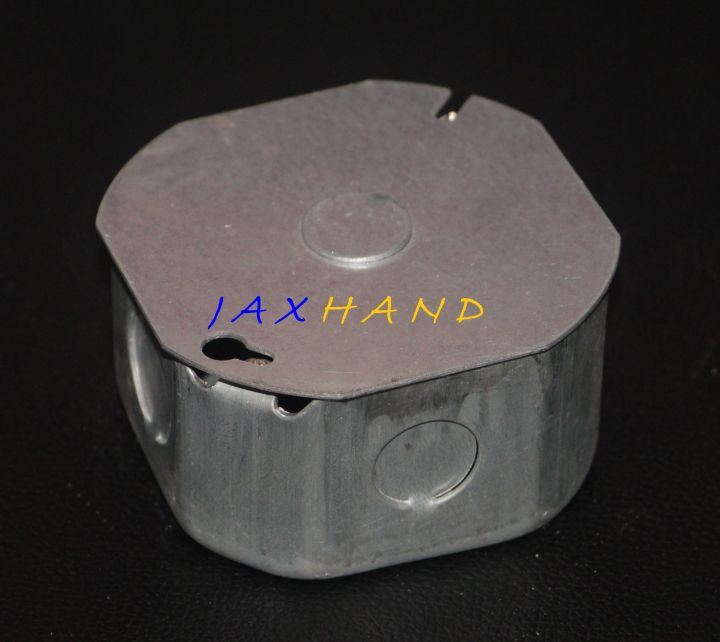 3pcs Metal Junction Box 4" x 4" Gauge #16 w/ Cover, 1/2" & 3/4" knock ...