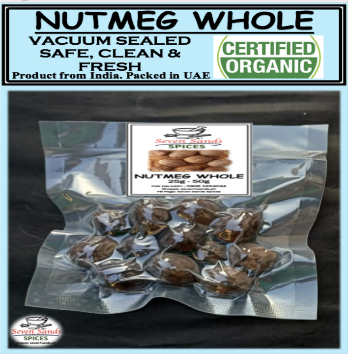 Authentic Indian Nutmeg Whole Organic Vacuum Sealed Safe, Clean & Fresh ...