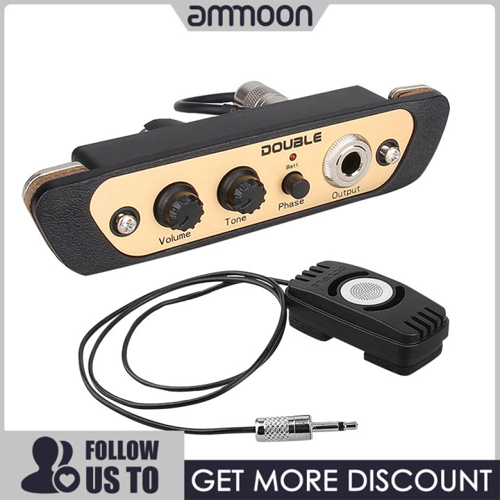 [ammoon]DOUBLE CJ01L Cajon Box Drum Preamp Pickup Musical Instrument ...