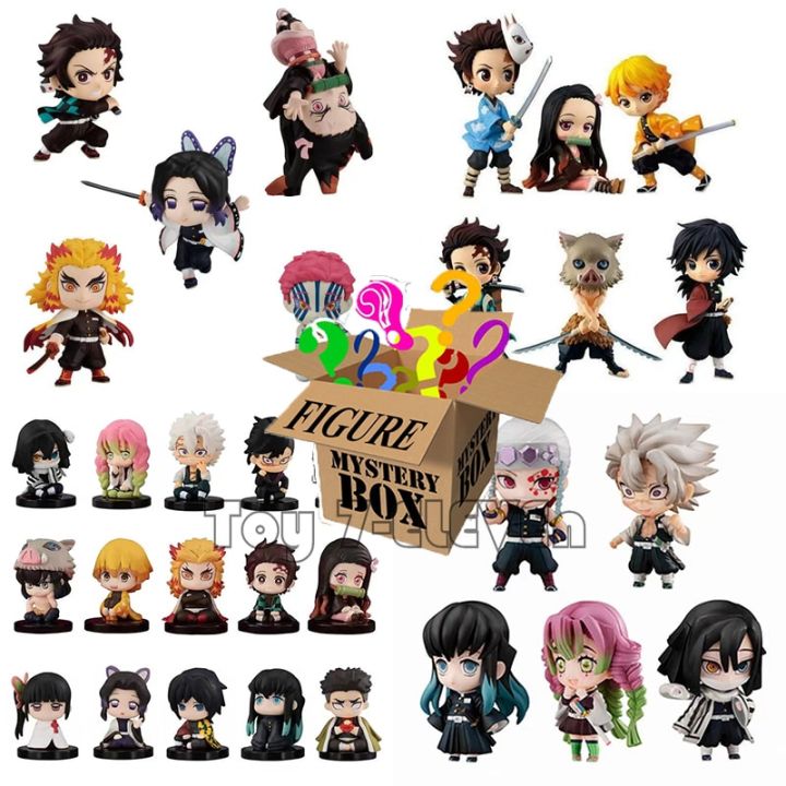 Anime Demon Slayer Figures Cartoon Character Figure PVC Blind Box ...