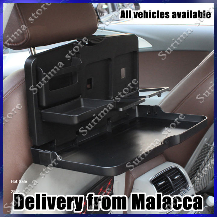Foldable Car Food Tray with Bottle & Cup Holder Steering Wheel Table ...